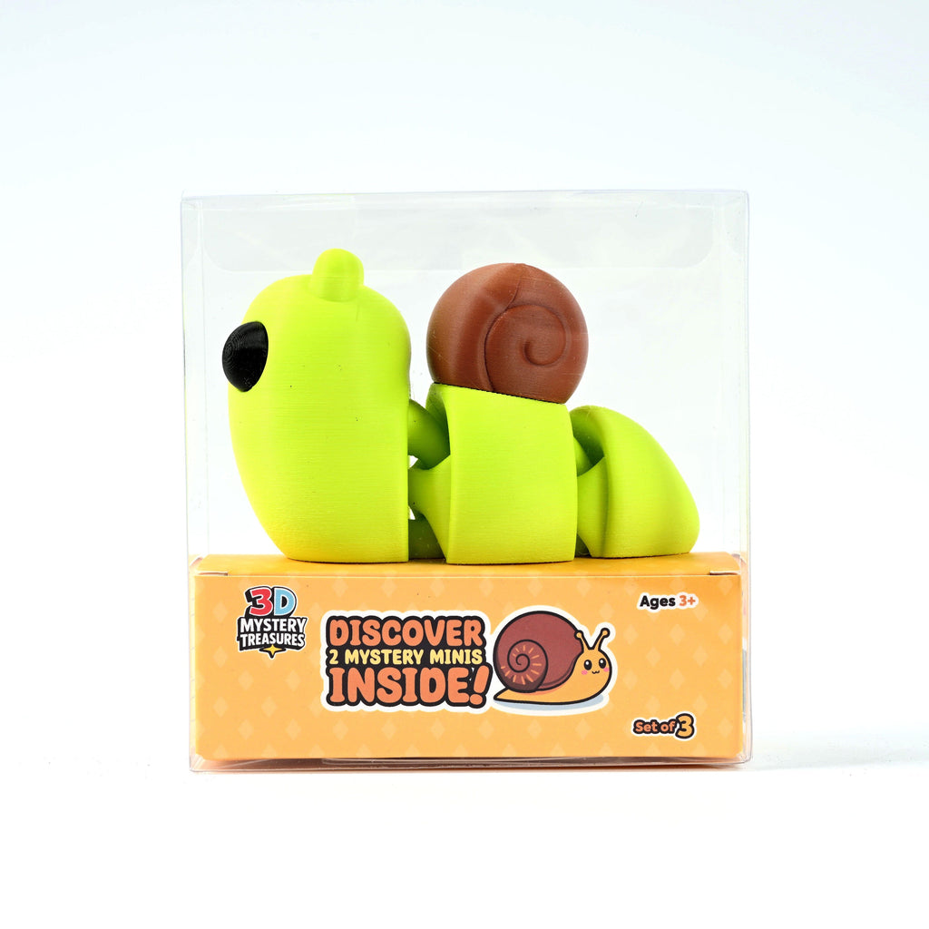 3D Mystery Treasures 3D-Printed Snail Fidget Toy – Showcase