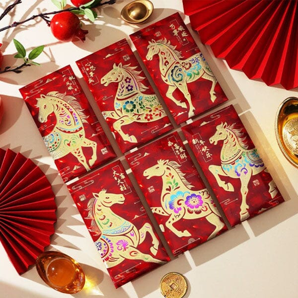 Lucky Lunar New Year Fire Horse Gift Envelopes (6pk) – Showcase