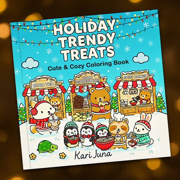 "Holiday Trendy Treats" Cute Coloring Book for Adults and Teens By Kar ...