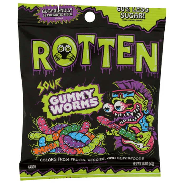Rotten Sour Gummy Worm Candy – Showcase